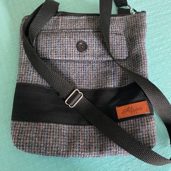 Alisa | Bags | Upcycled Crossbody Tweed Wool Bag | Poshmark